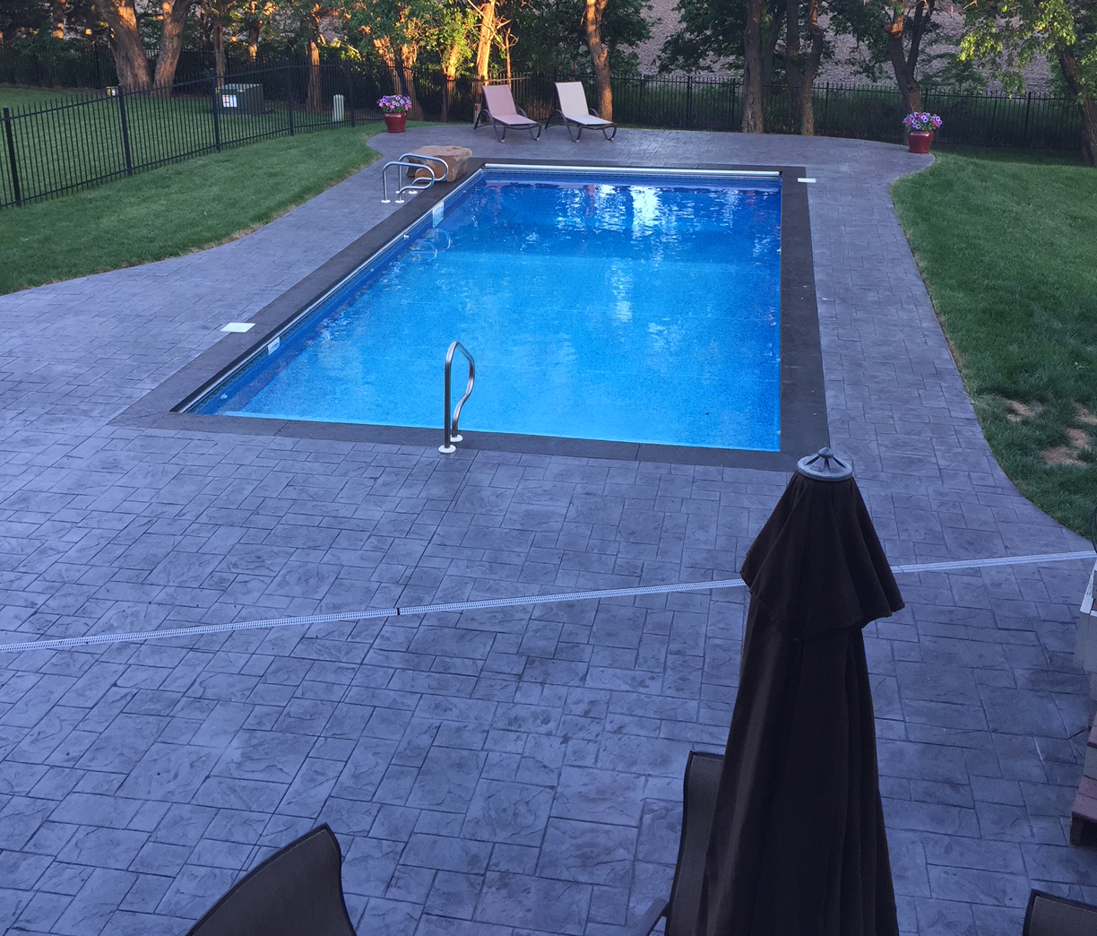 Concrete Swimming Pool Decks | E & J Concrete and Dirt Work